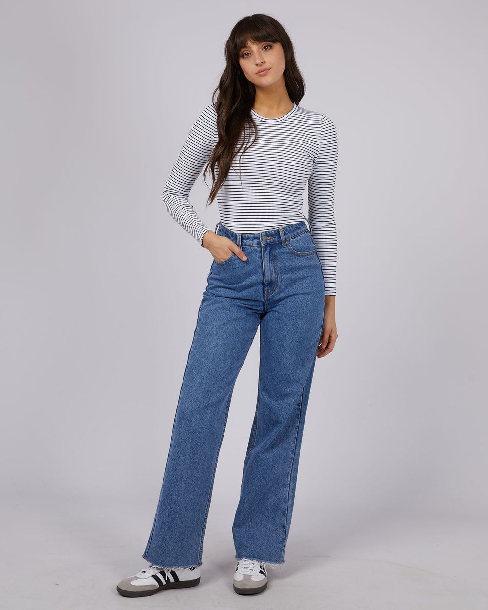 All About Eve Eve Rib Stripe Long Sleeve